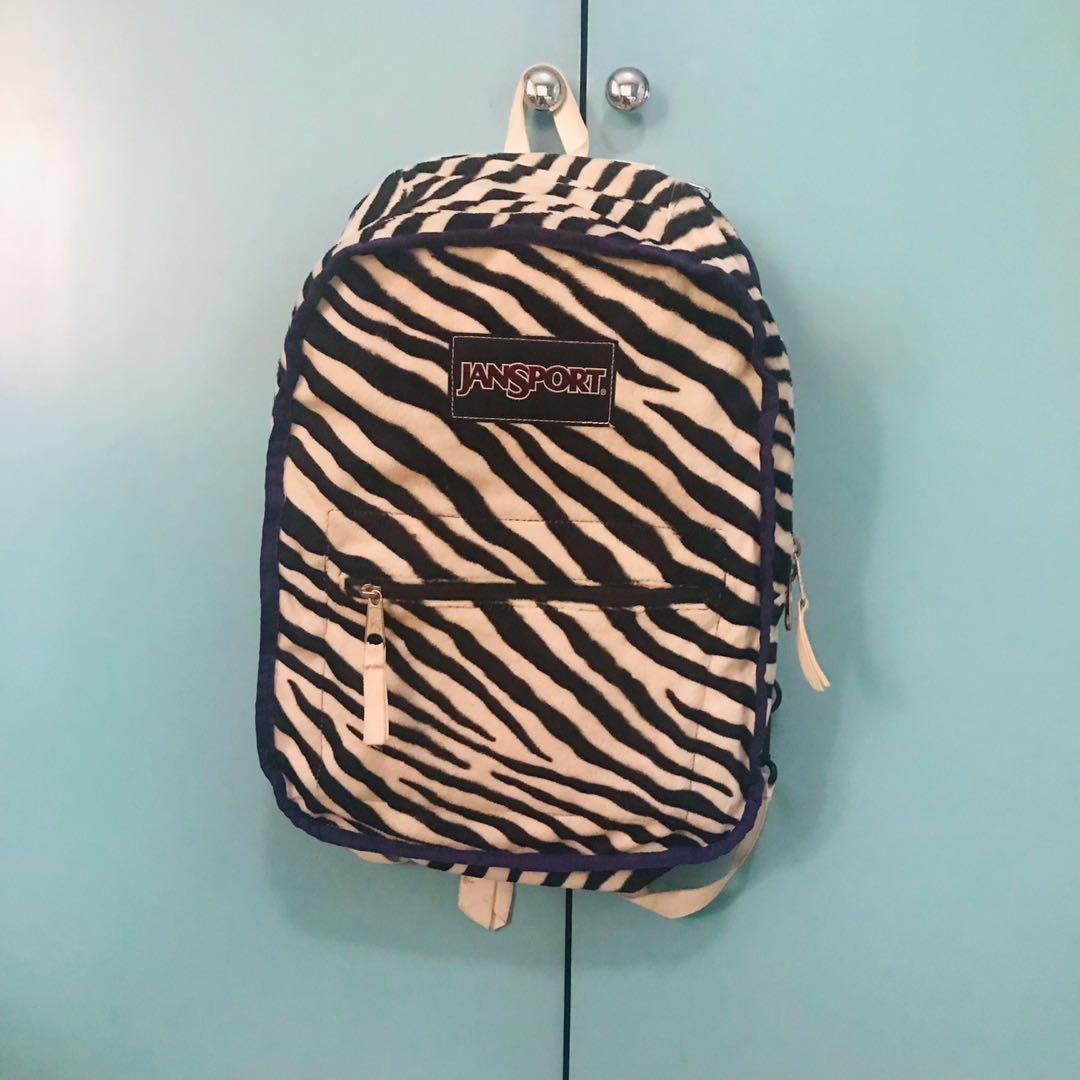 Jansport Zebra Reversible Backpack, Women's Fashion, Bags & Wallets ...