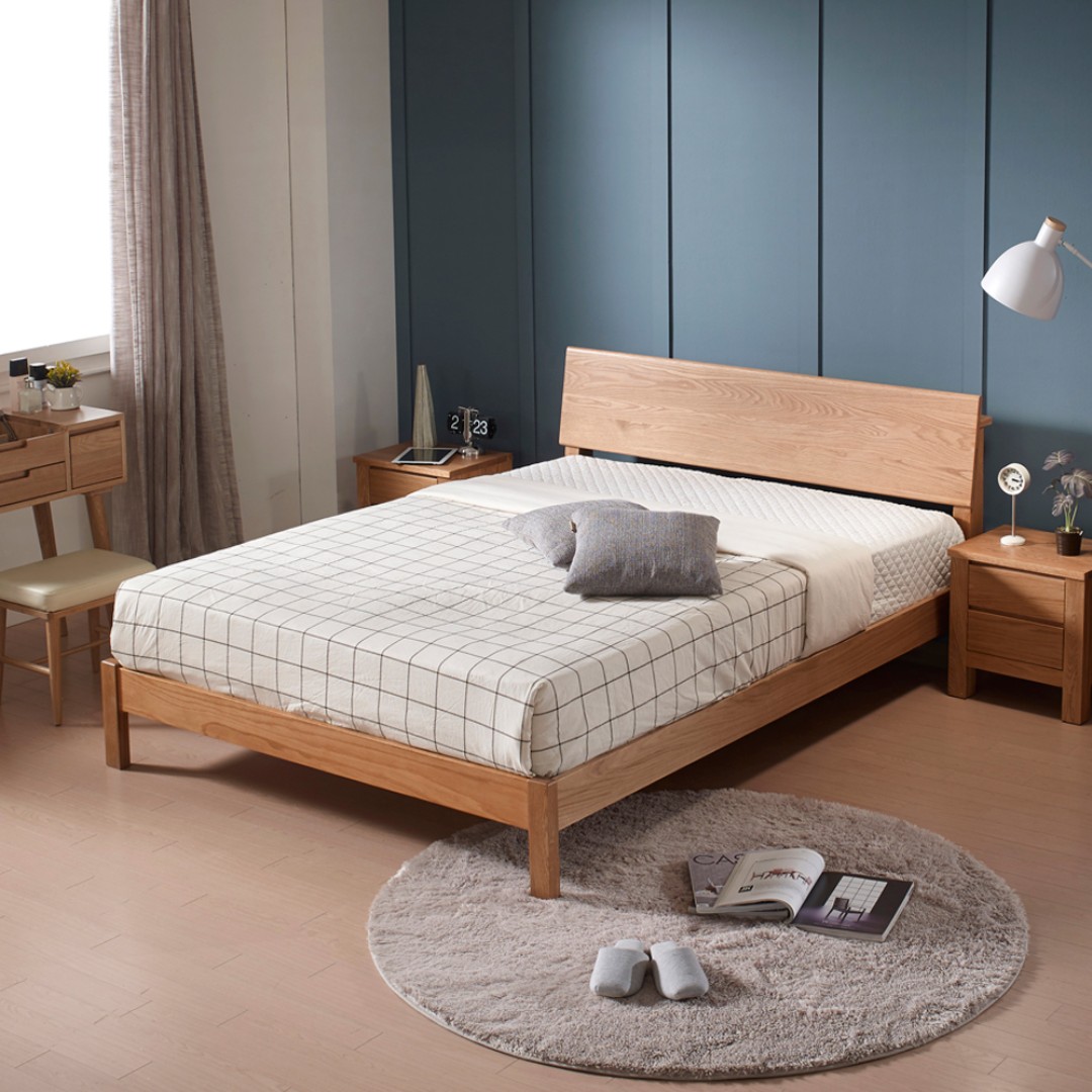 Momo Nature Oak Bed Frame (King) 1.9m, Furniture & Home Living ...