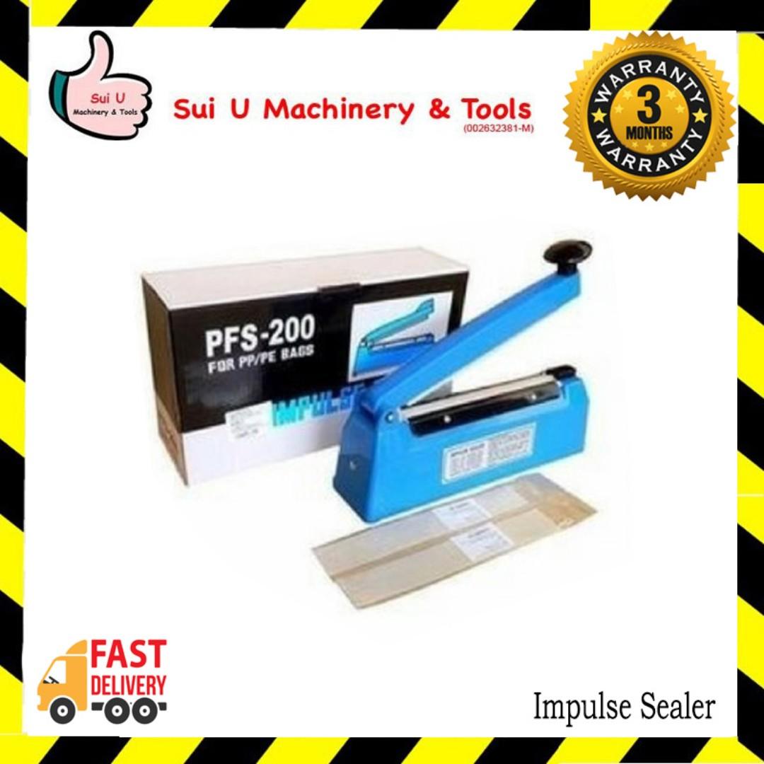 PFS-200 / PFS200 8"/200MM Impulse Sealer (Blue), Health & Nutrition ...