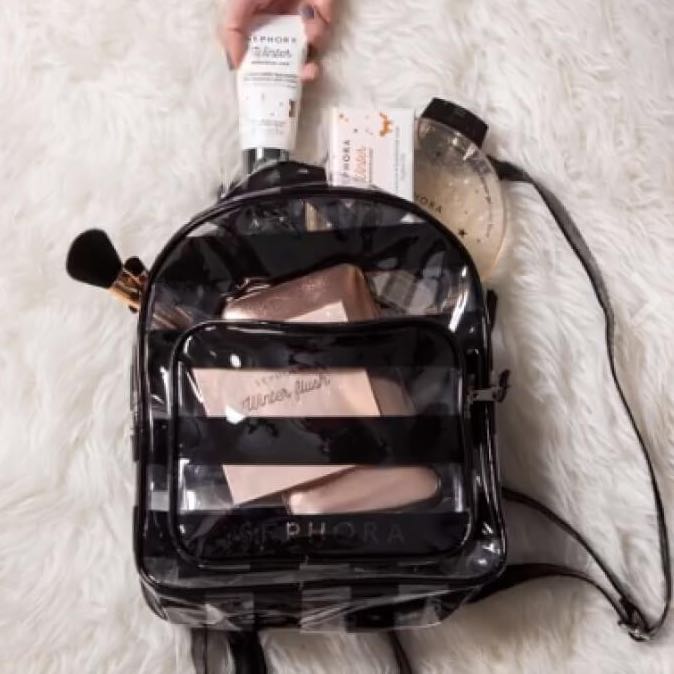 Sephora Transparent PVC Backpack, Women's Fashion, Bags & Wallets ...