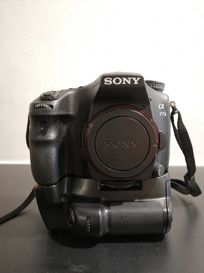 Sony A77ii with battery grip, Photography, Cameras on Carousell