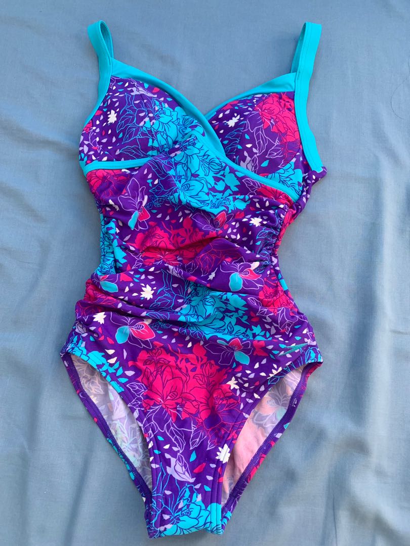 Speedo Floral Swimsuit, Women's Fashion, Swimwear, Bikinis & Swimsuits ...