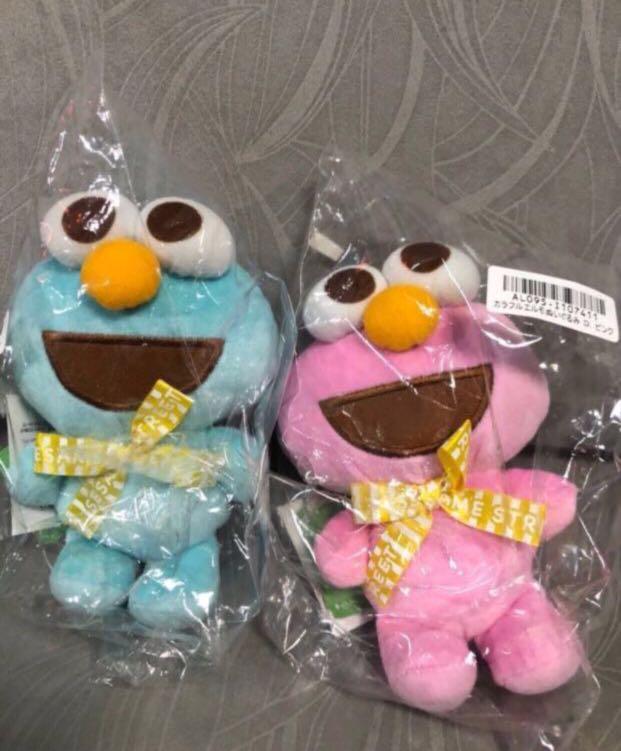 Toreba Elmo Sesame Street blue pink plush toy, Hobbies & Toys, Toys ...