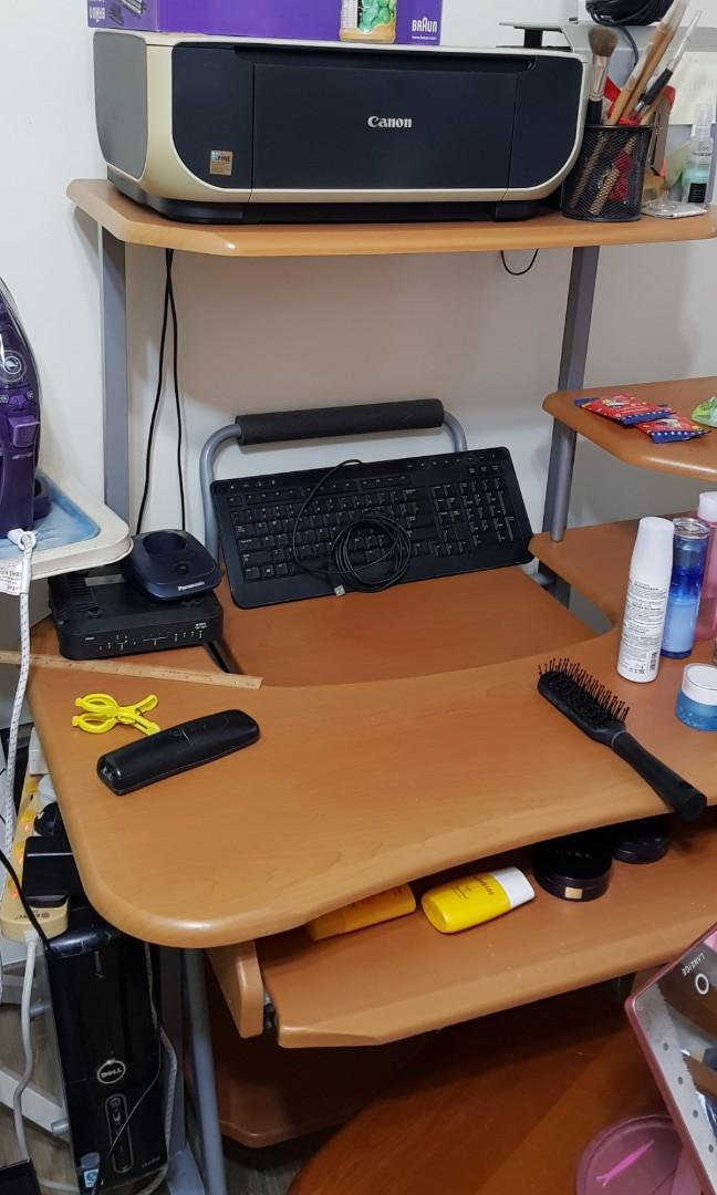 Used 2 tier Computer Table, Furniture & Home Living, Furniture, Tables ...