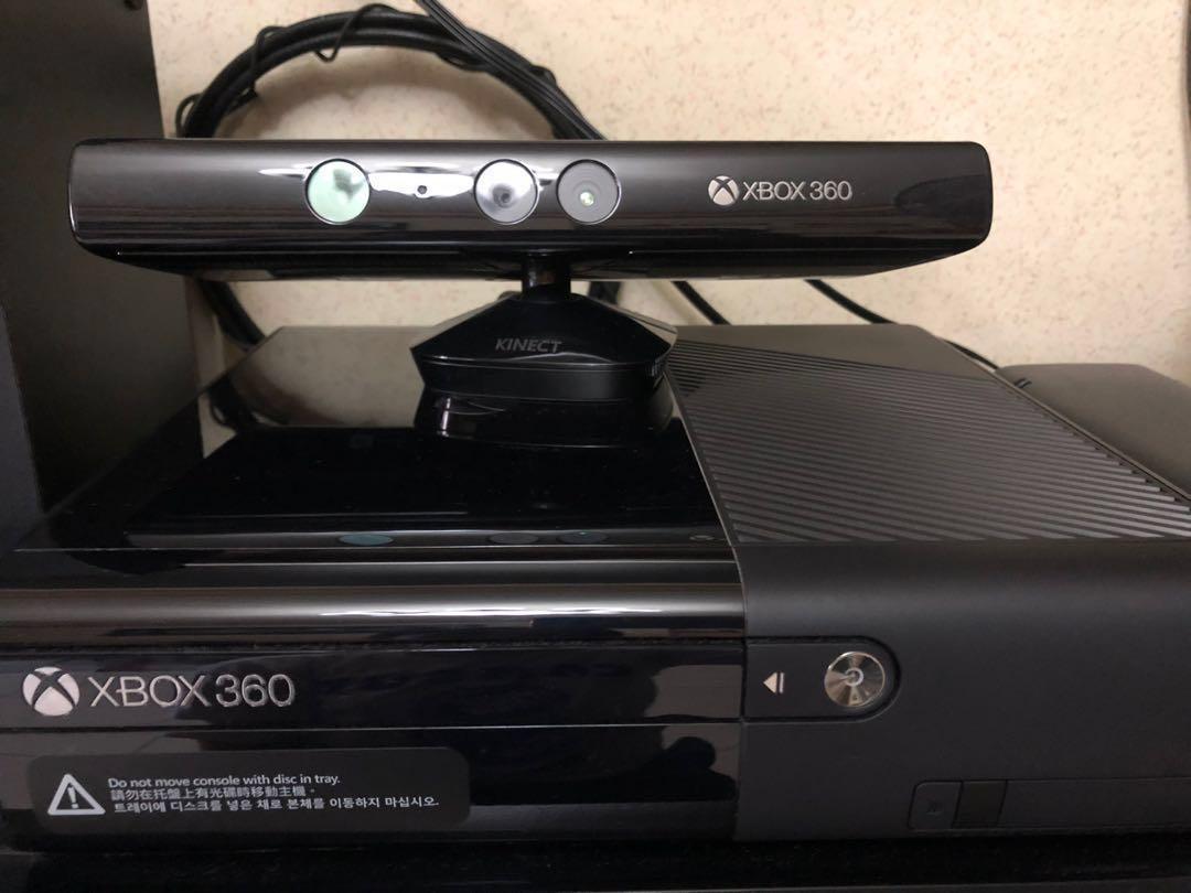 Xbox 360 E Console + Kinect + Wireless controller + Free kinect games ...