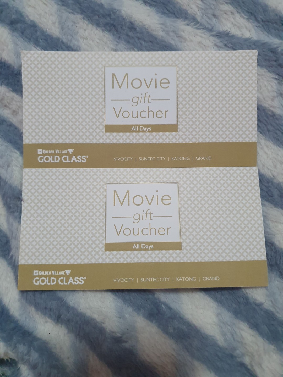 2x Gold Class ticket All Days, Tickets & Vouchers, Vouchers on Carousell