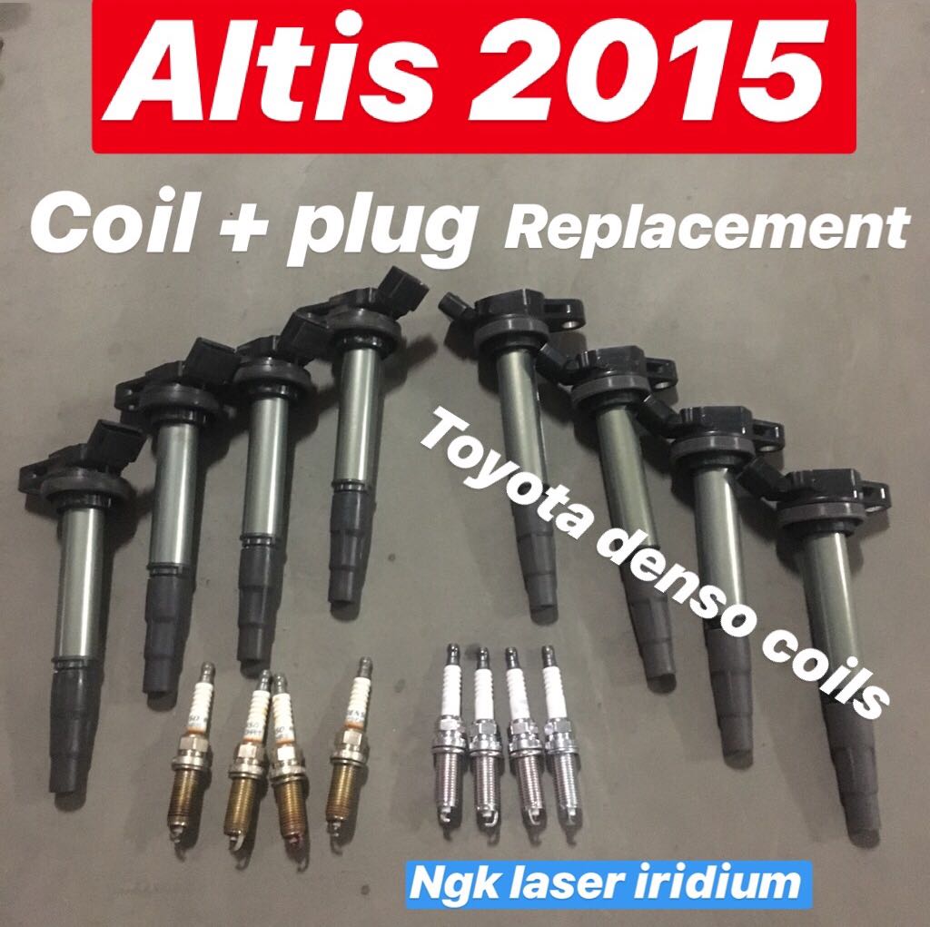 Altis coil + plug replacement, Car Accessories, Accessories on Carousell