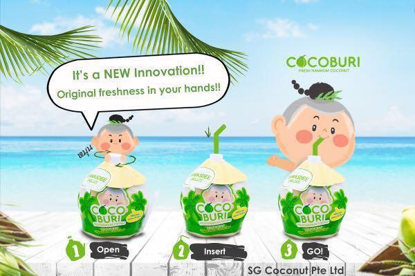 Cocoburi Fresh Thai Namhom Coconut Drink, Food & Drinks, Beverages on ...