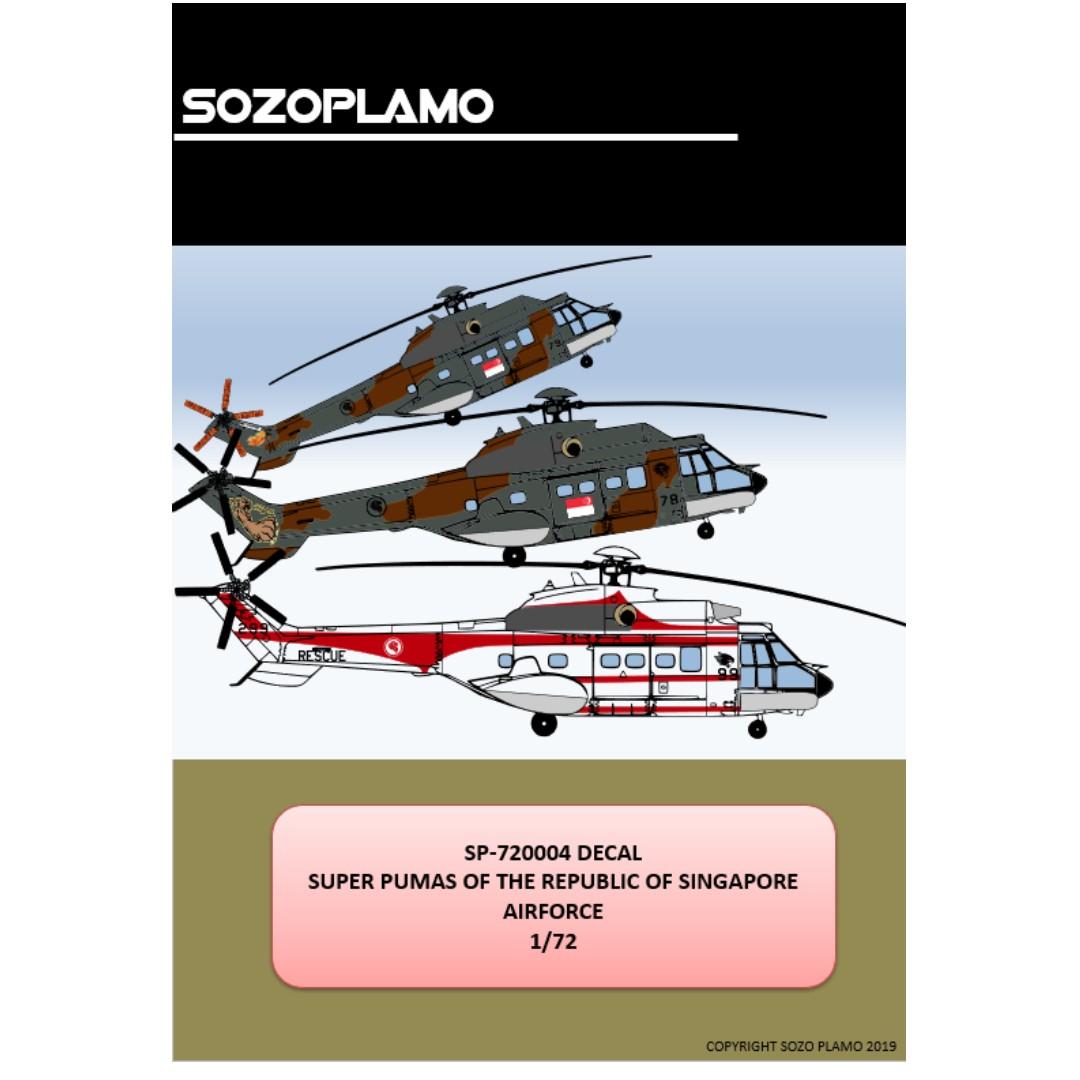 RSAF Super Puma Decals 1/72, Hobbies & Toys, Toys & Games on Carousell