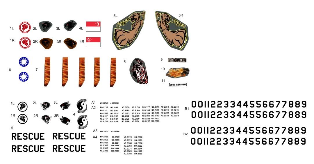 RSAF Super Puma Decals 1/72, Hobbies & Toys, Toys & Games on Carousell