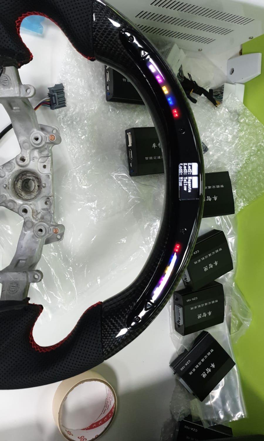 GTR R35 Steering Wheel with RPM Tachometer Display & Carbon Fibre Trim ...