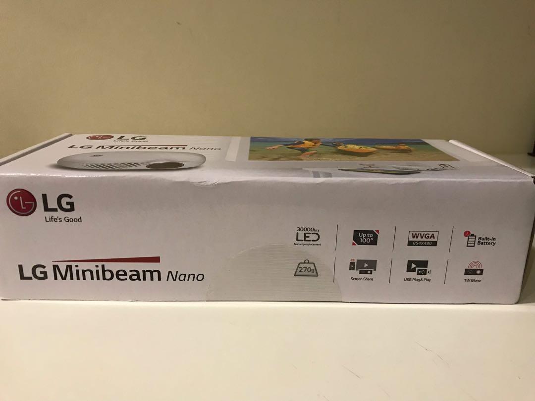 LG Minibeam Nano Phone Projector, TV & Home Appliances, TV ...
