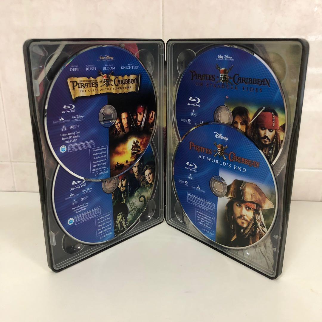Pirates of the Caribbean Blu-ray DVDs ( 4 discs ), Hobbies & Toys ...