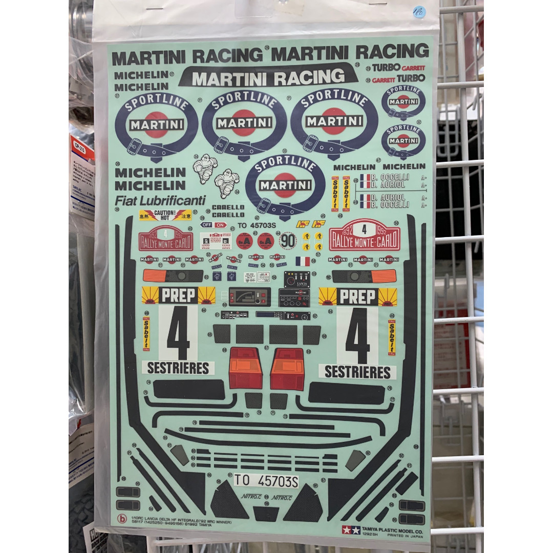 RC Sticker Tamiya Lancia Delta HF Integrale '92 WRC Winner, 興趣及遊戲, 收藏品及 ...
