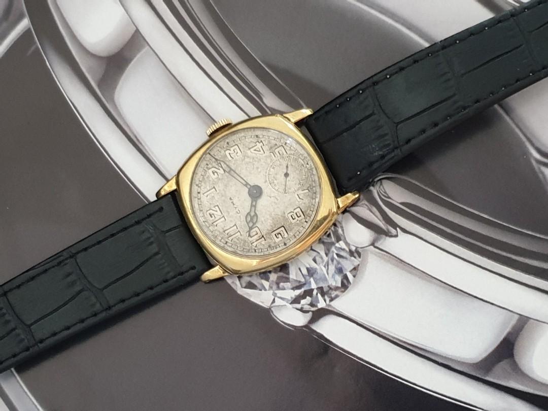 super rare cushion swiss 1920s vintage cyma military Manual wind ...