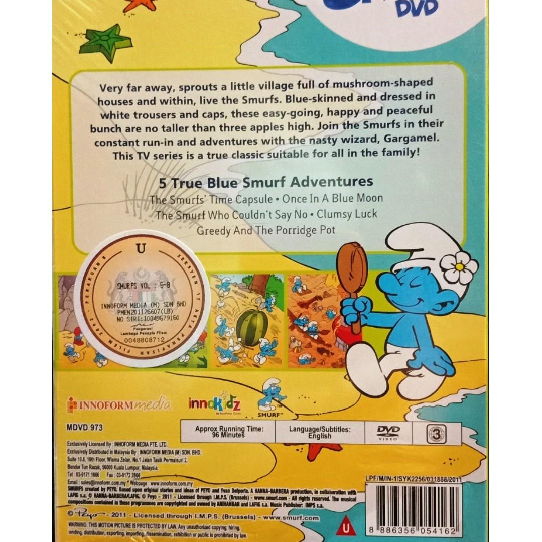 The Smurfs True Blue Smurf Eight DVD, Hobbies & Toys, Music & Media ...