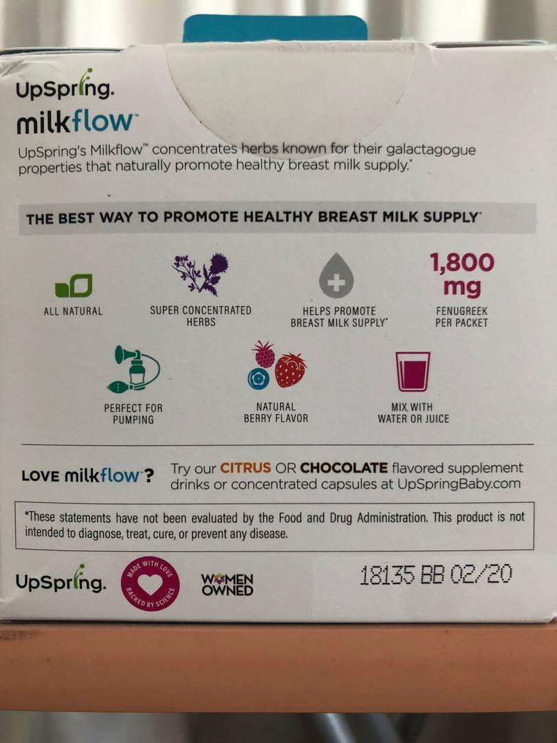 UpSpring Milkflow Fenugreek Blessed Thistle Breastfeeding Supplement ...