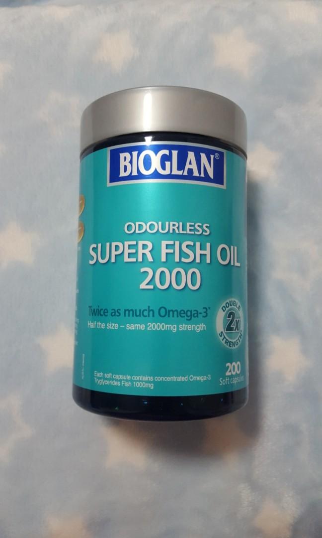 Bioglan Odourless Super Fish Oil 2000, Health & Nutrition, Health ...