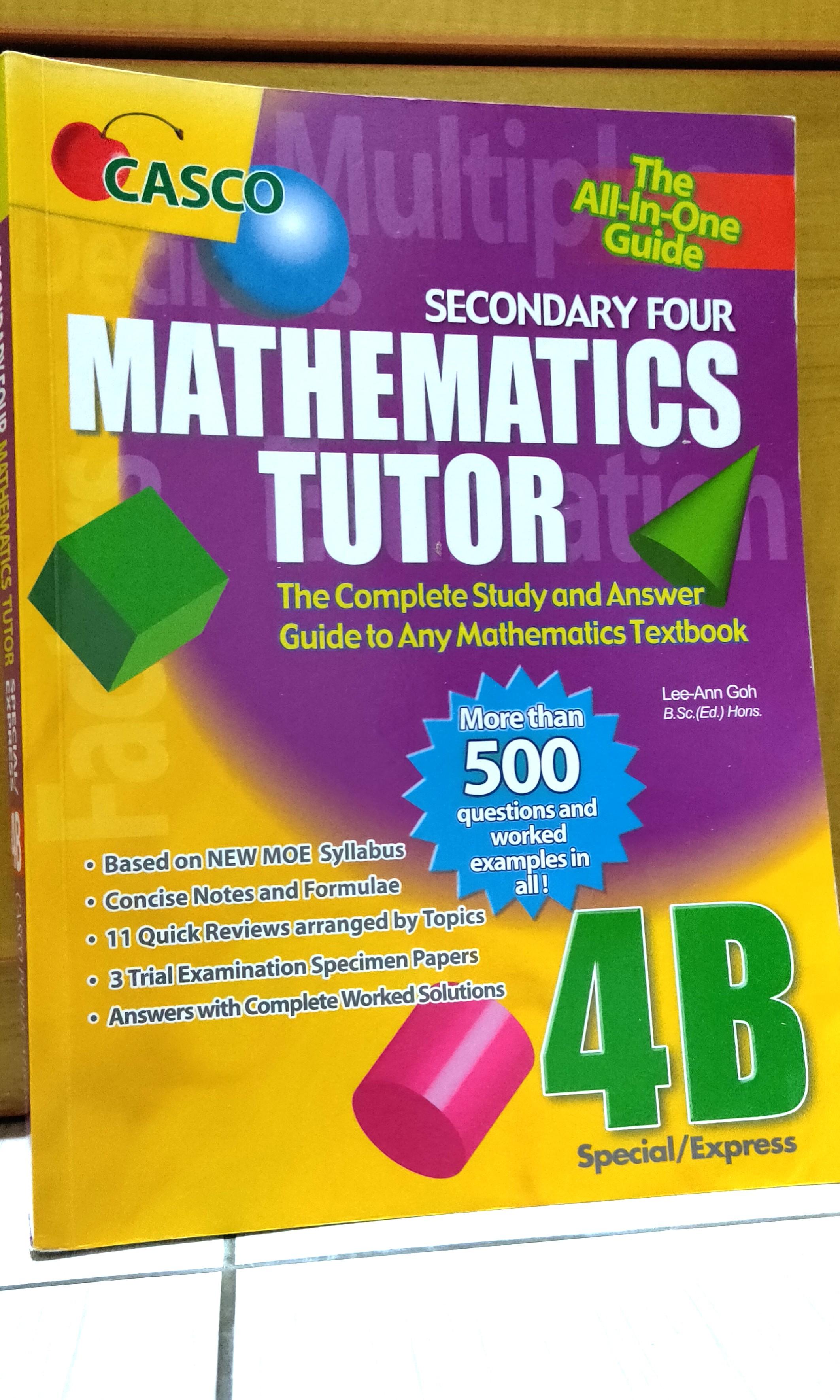 [SALE 50%] Casco Secondary 4 Mathematics Tutor All-In-One Guide ...
