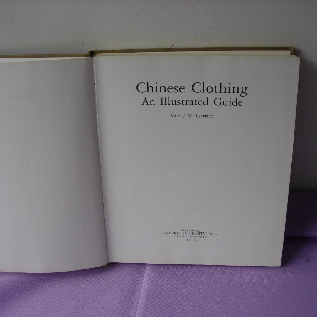 Chinese Clothing An Illustrated Guide by Valery M. Garrett Vintage Book ...