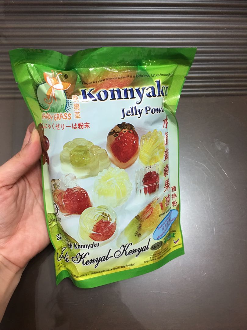 Happy grass konyaku jelly powder, Food & Drinks, Fresh Produce on Carousell