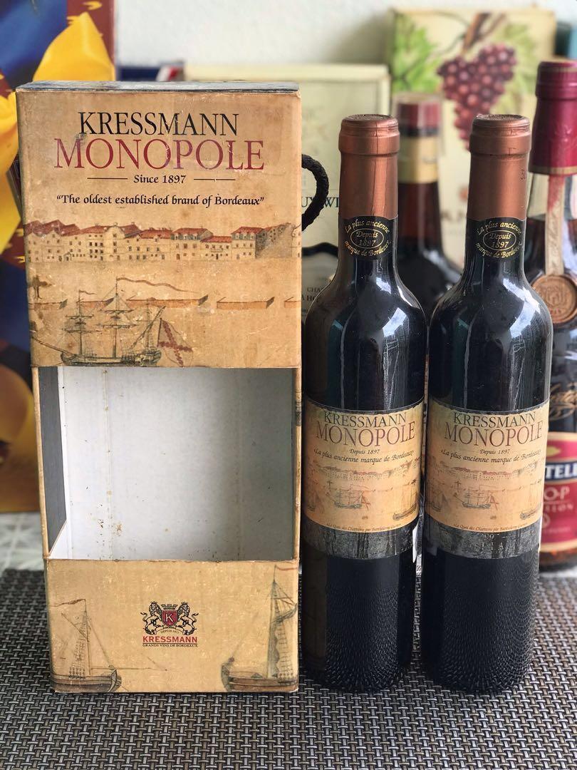 Kressmann Monopole Red Wine x2, Food & Drinks, Alcoholic Beverages on ...