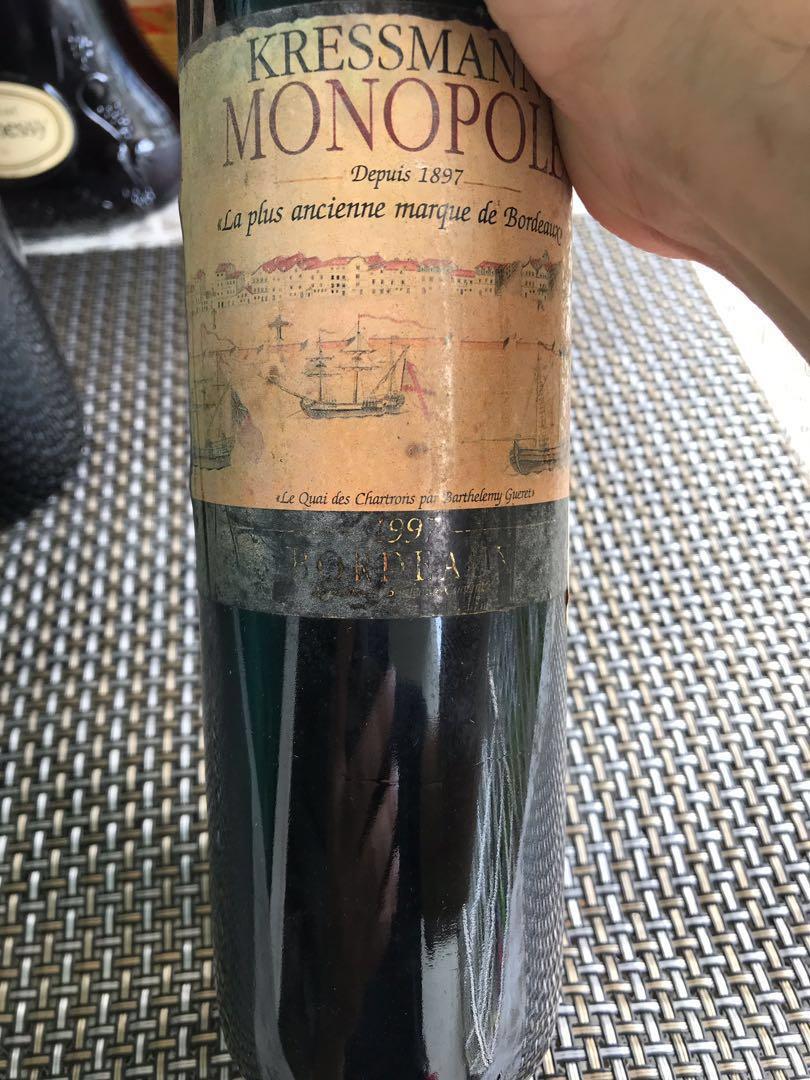 Kressmann Monopole Red Wine x2, Food & Drinks, Alcoholic Beverages on ...