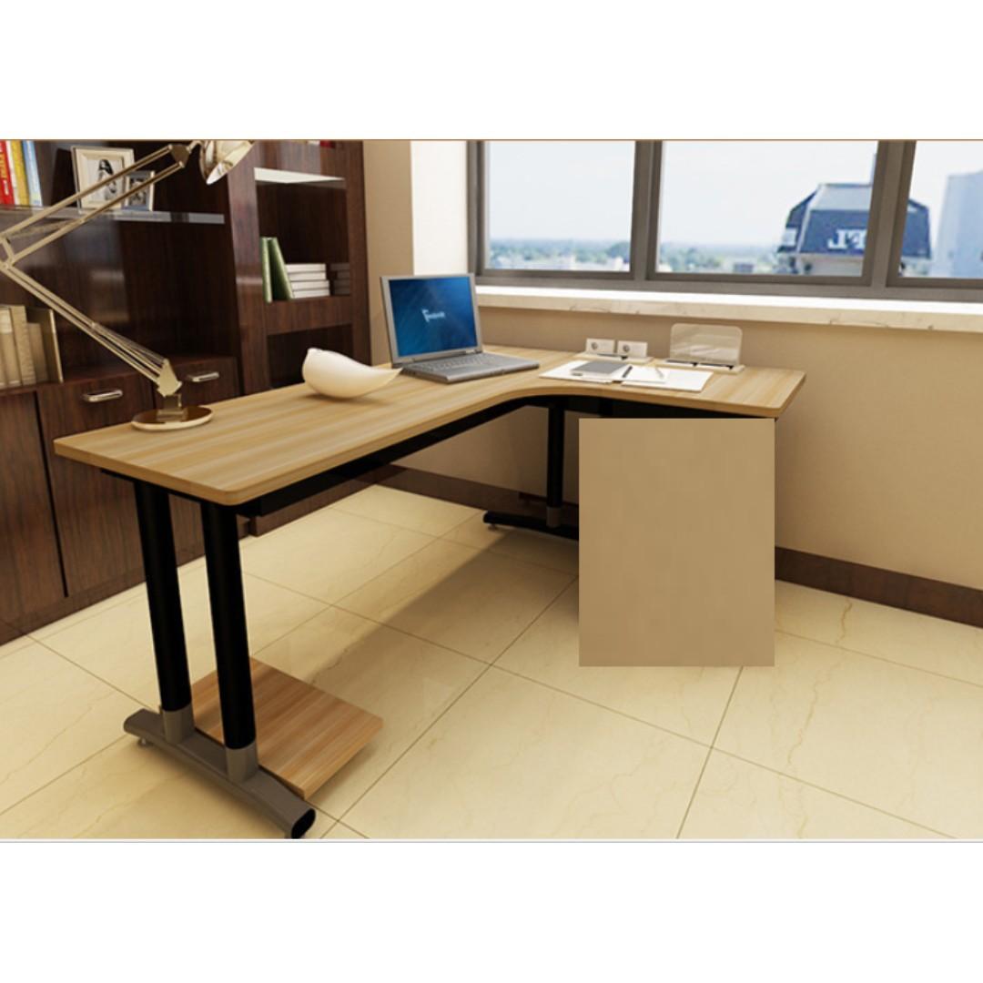L Shape L-shape Table meja director desk pejabat PC 1, Furniture & Home ...