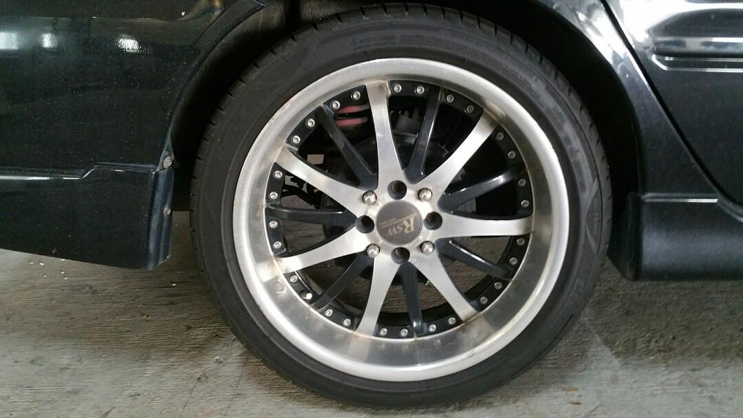 Mitsubishi Lancer GLX 17" sports rims with tyres, Car Accessories ...