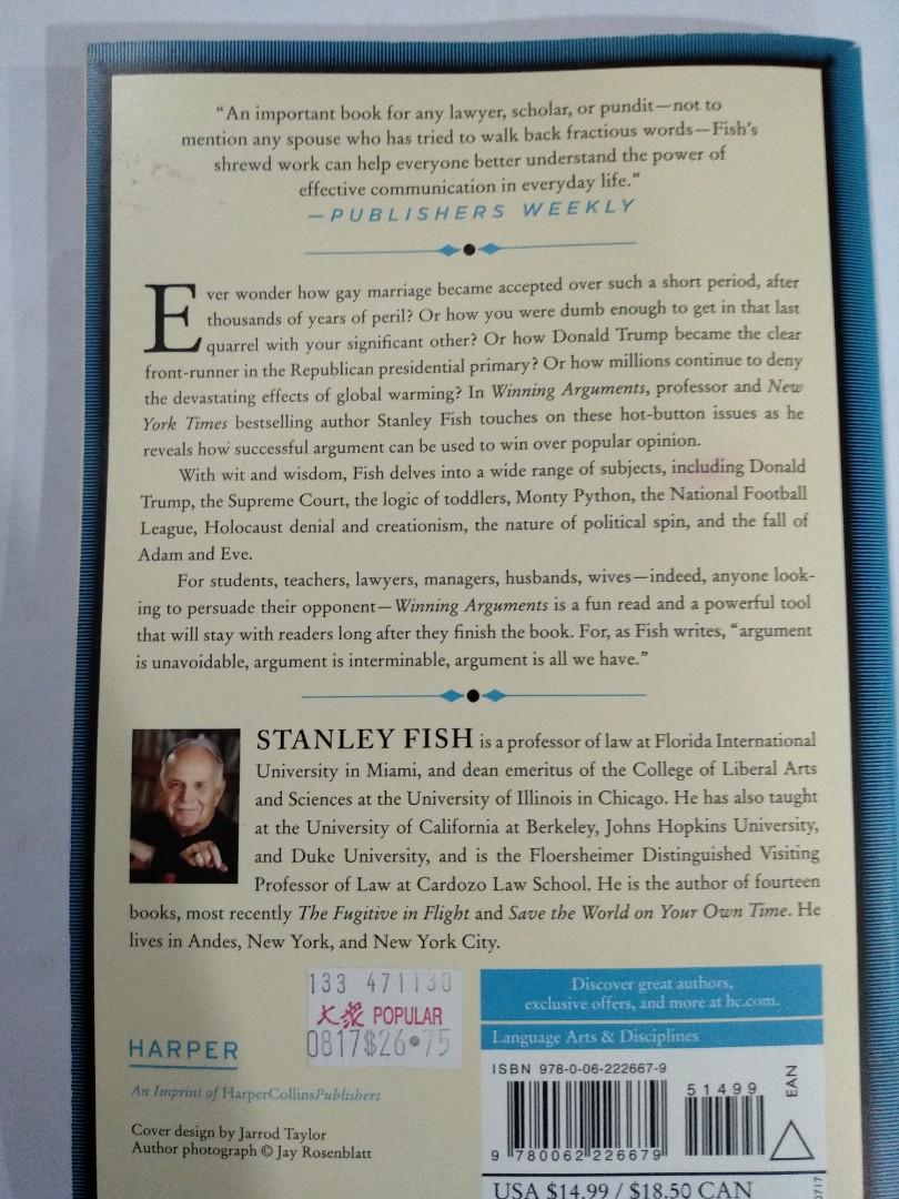 Winning Arguments by Stanley Fish, Hobbies & Toys, Books & Magazines ...
