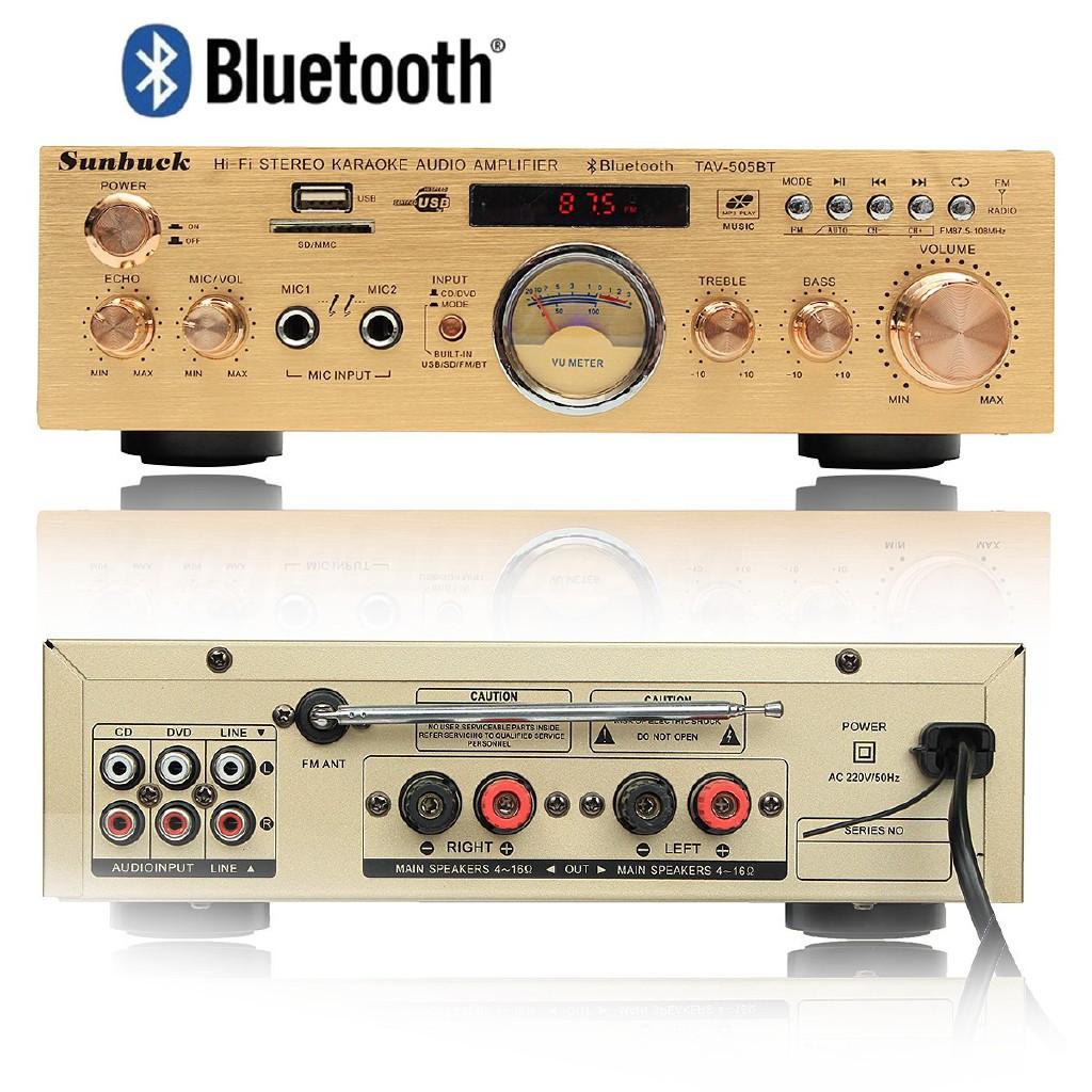 220V-240V 2000W Bluetooth Hifi Stereo Audio Amplifier 4-8 ohm 2CH EQ ...