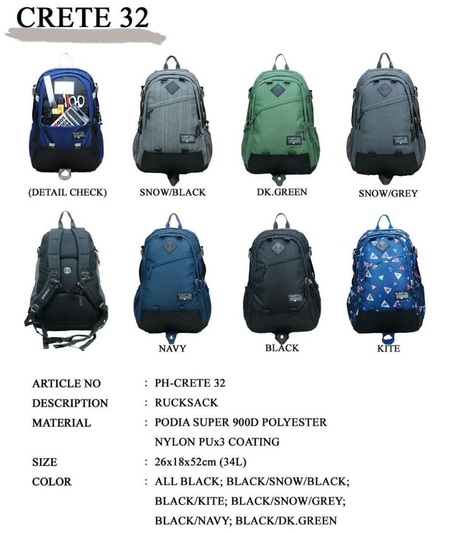 全新 Podia Adventure 品牌 PH-CRETE32 34公升 背囊, 興趣及遊戲, 旅行, 旅遊 - 旅行必需品及用品 ...