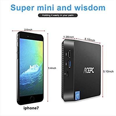 ACEPC T11 Mini PC,Intel Cherry Trail Fanless Mini Computer Windows 10 ...