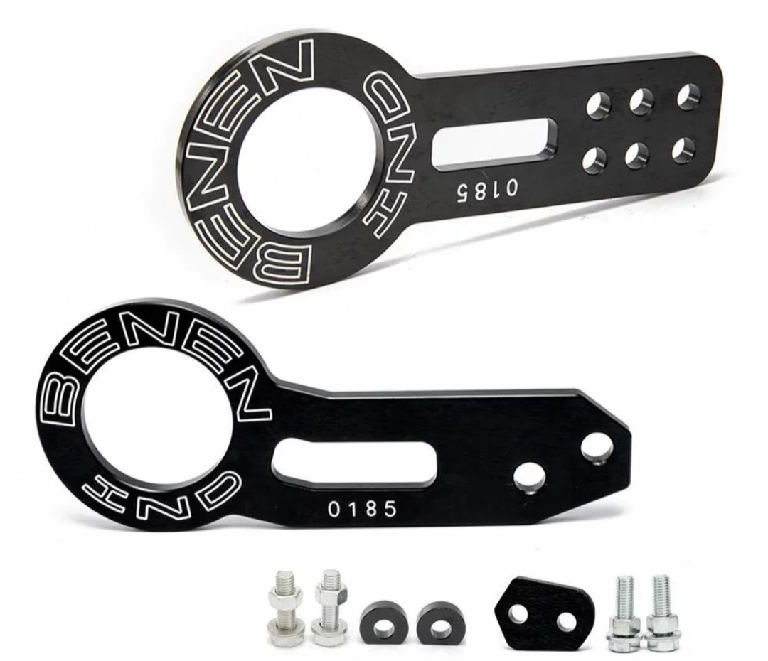 Anodized Universal Front Rear Tow Hook Billet Aluminum Towing Kit For
