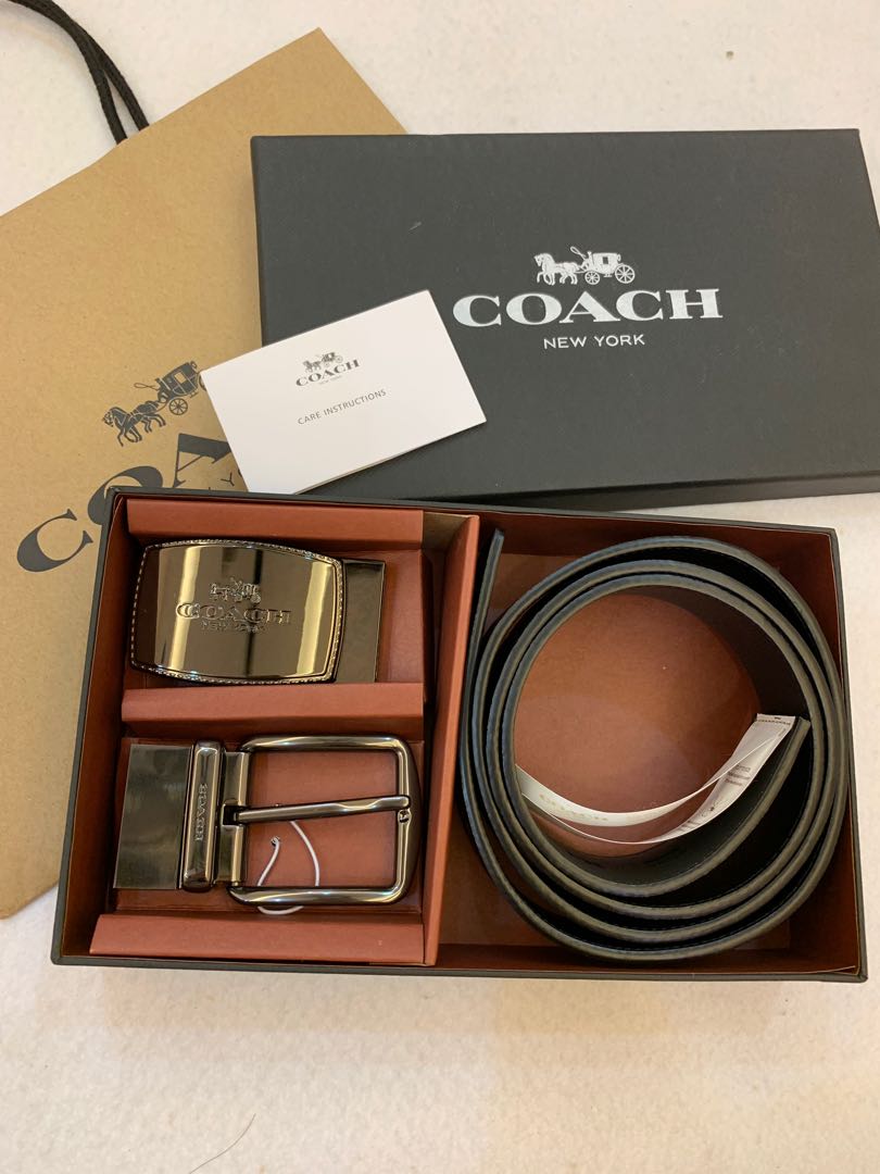 Authentic Coach men belt F12026 ready stock, Men's Fashion, Bags, Belt ...