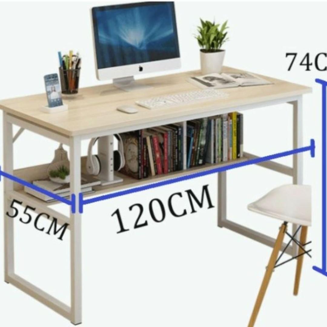 Computer Study Table (120 x 55cm), Furniture & Home Living, Furniture ...