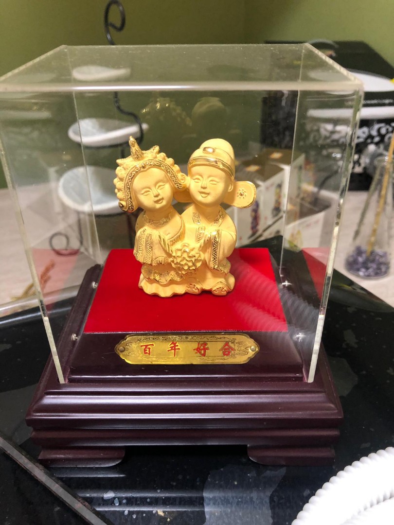 Gold plated display, Furniture & Home Living, Home Decor, Vases ...