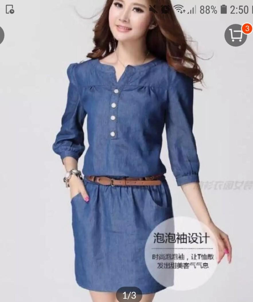 Maong Dress, Women's Fashion, Dresses & Sets, Dresses on Carousell