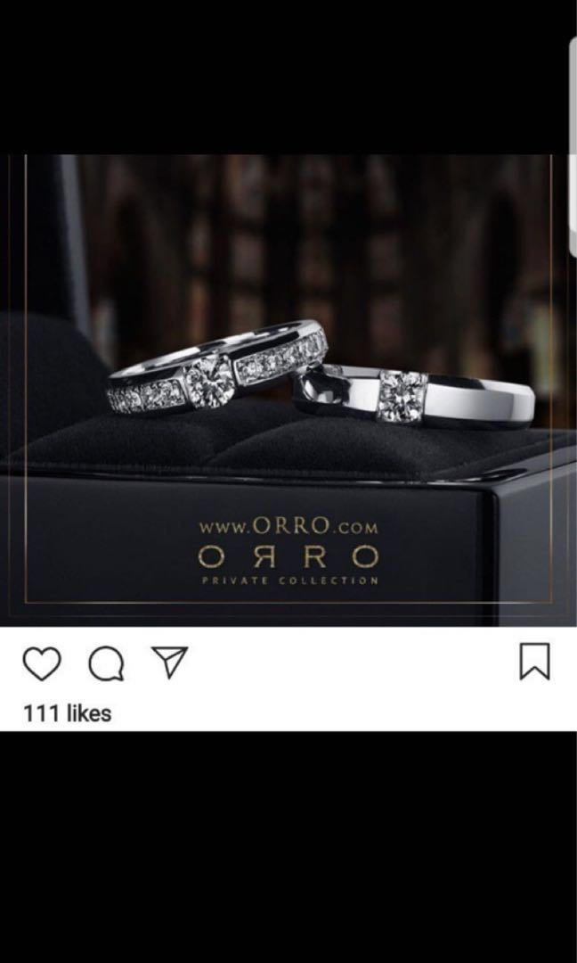ORRO Platinum Vermeil Silver Ring, Women's Fashion, Jewelry ...