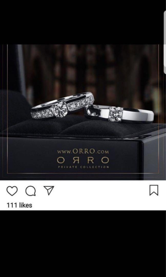 ORRO Platinum Vermeil Silver Ring, Women's Fashion, Jewelry ...