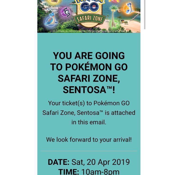 Pokemon Safari Sentosa (Sat), Tickets & Vouchers, Local Attractions ...
