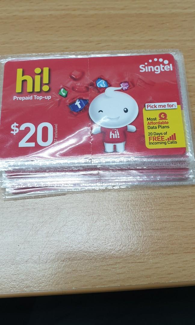 SingTel Top-up Card, Mobile Phones & Gadgets, Mobile & Gadget ...