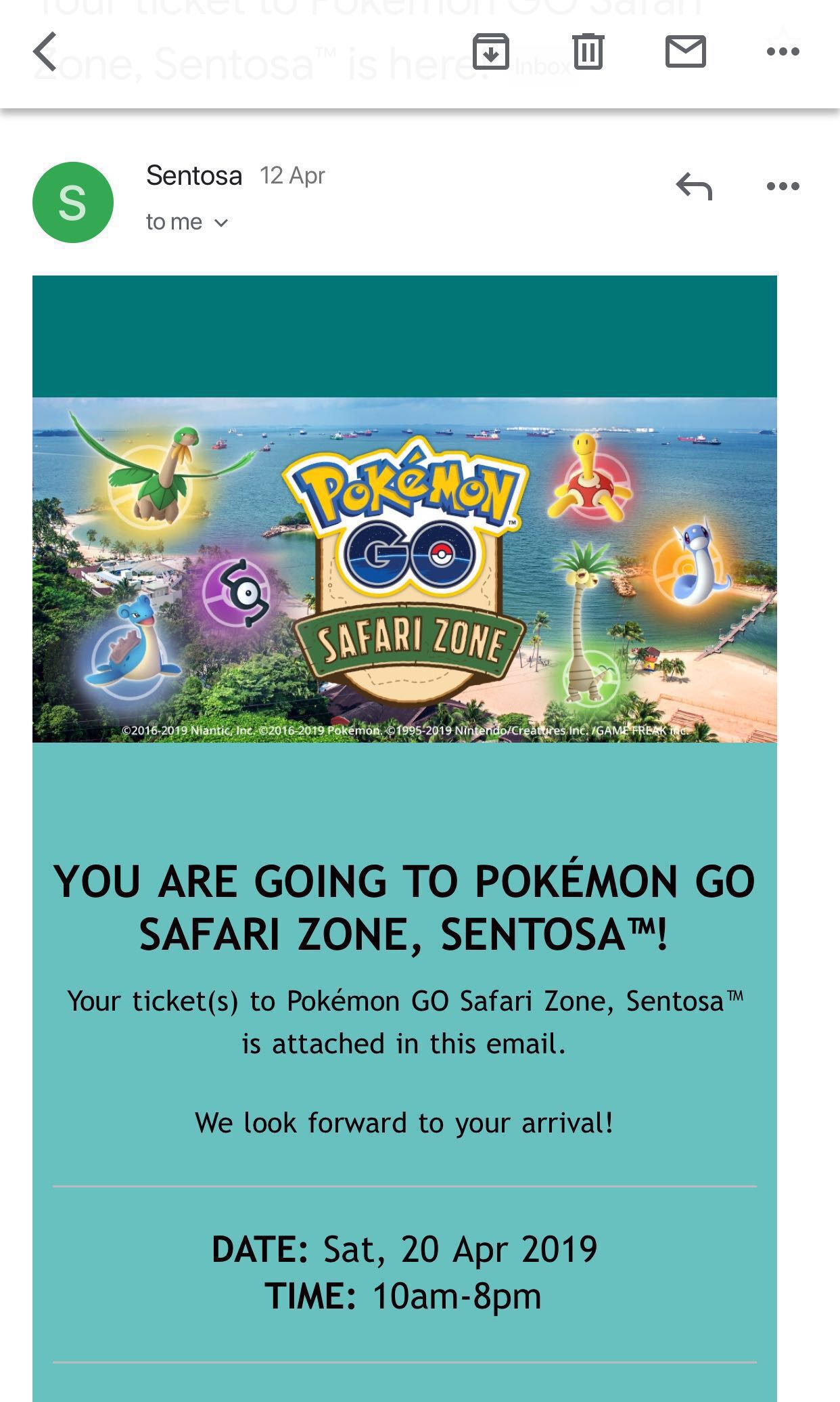 20/4 Pokemon Go Sentosa safari zone, Tickets & Vouchers, Local ...