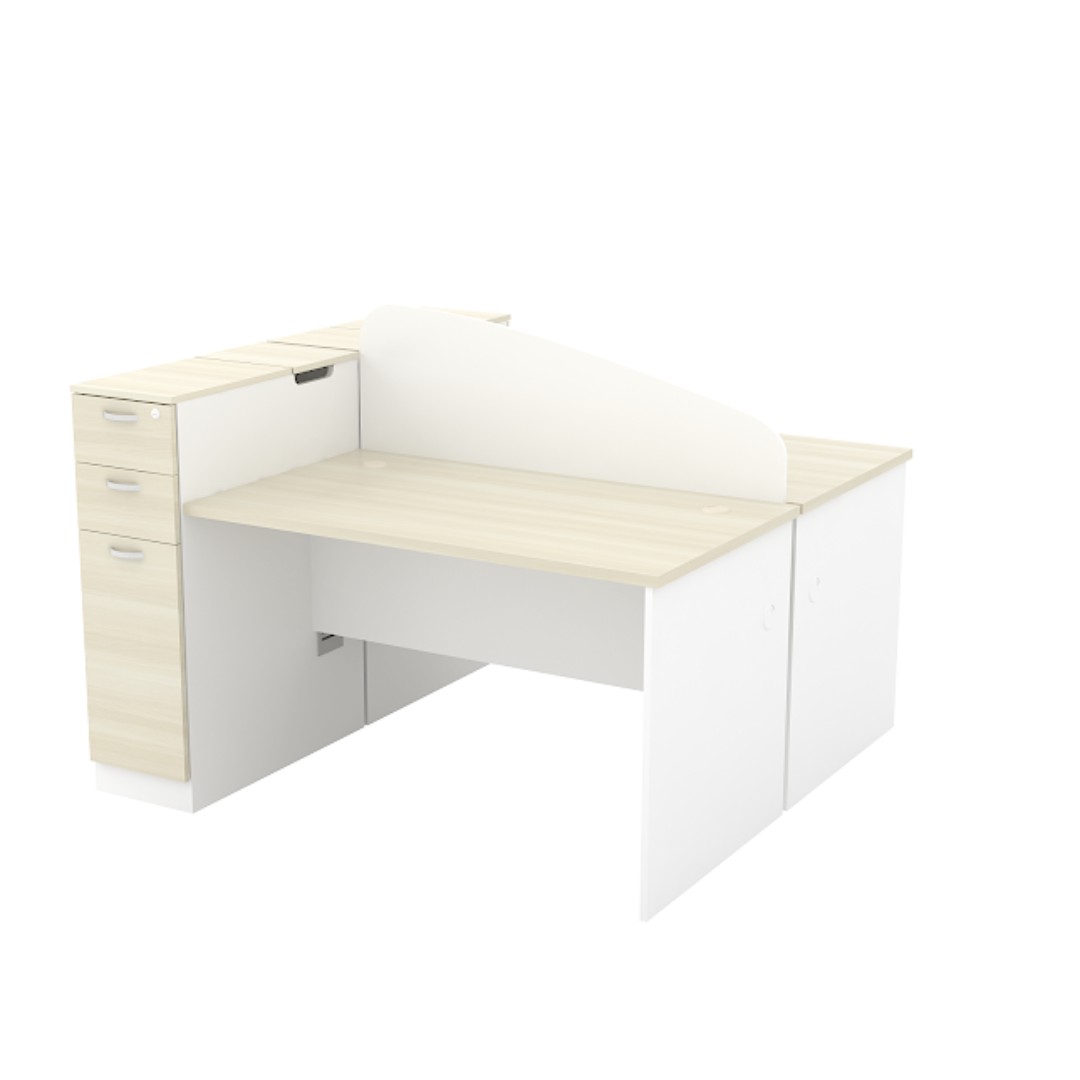 2 Pax Workstation Tables with Storage Cabinet, Furniture & Home Living ...