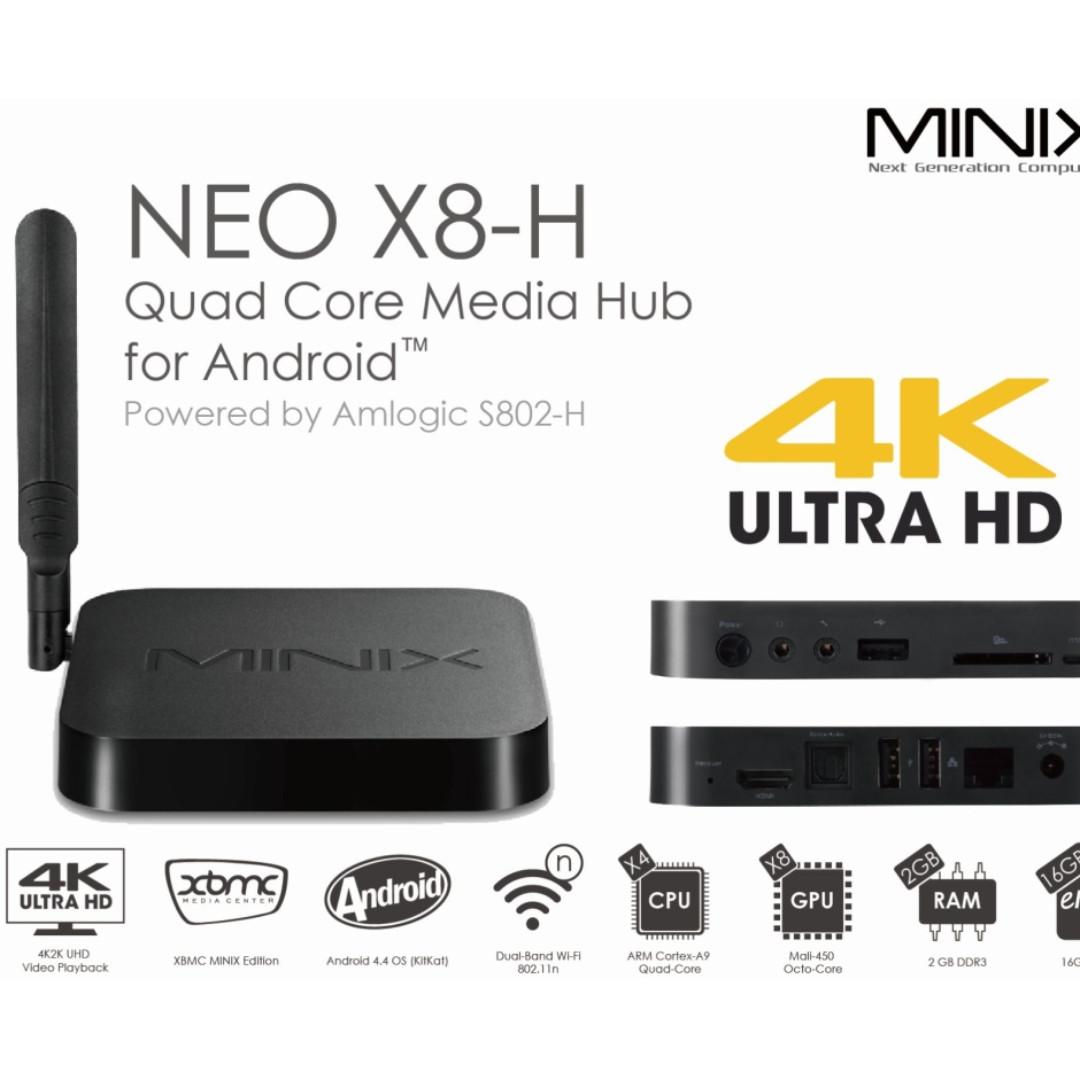 CHEAP! Minix 2GB RAM + 16GB eMMC Storage H.264 4K Android TV Box + NEW ...