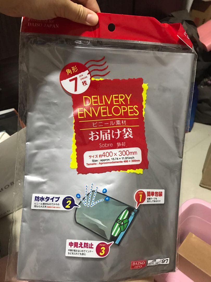 Delivery Envelopes ( Daiso ), Everything Else on Carousell