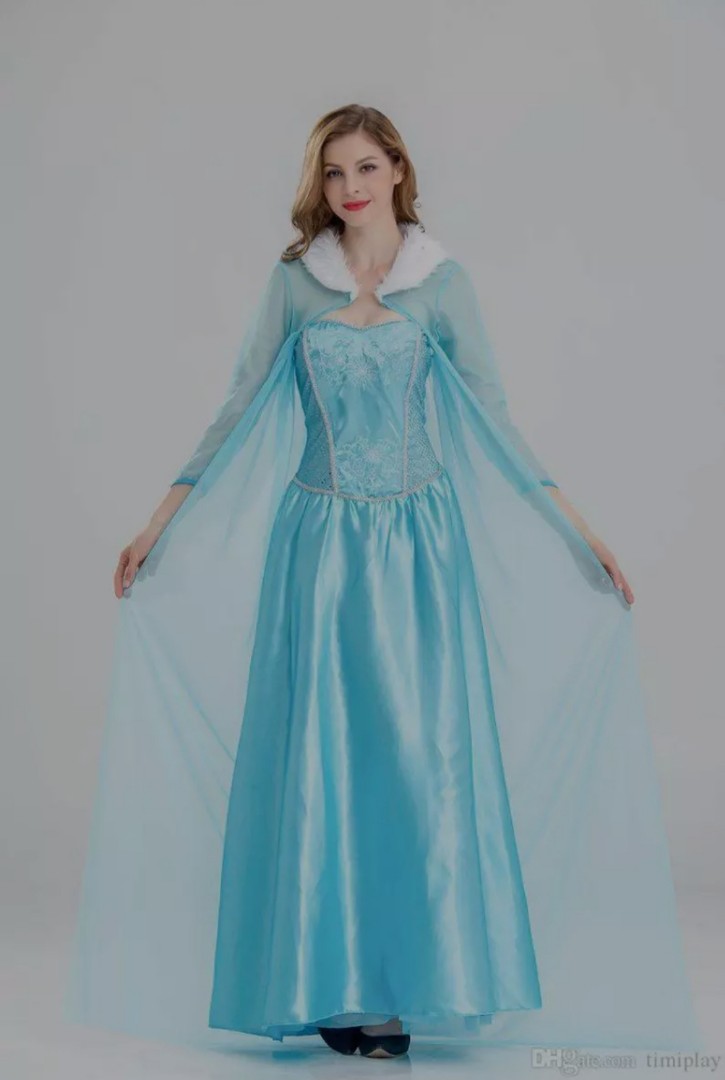 Elsa Frozen Costume for adult, Women's Fashion, Muslimah Fashion ...