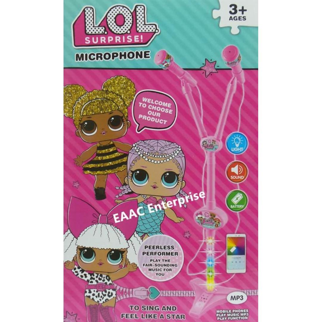 LOL Surprise Girls Double Microphone with Adjustable Stand & AUX IN ...