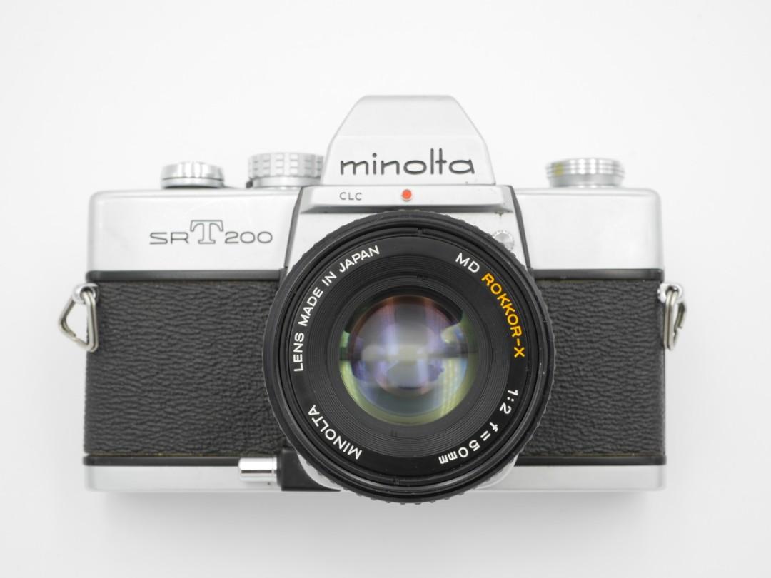Minolta SRT 200 + 50mm F2 + Flash, Photography, Cameras on Carousell