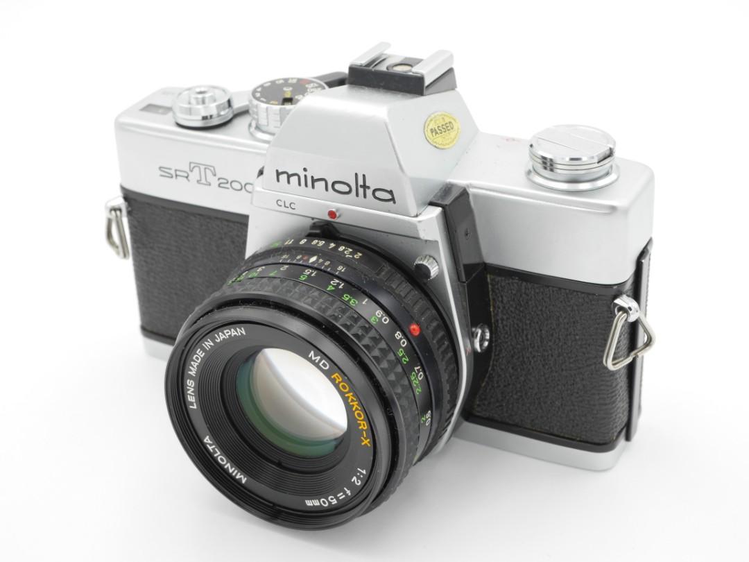 Minolta SRT 200 + 50mm F2 + Flash, Photography, Cameras on Carousell
